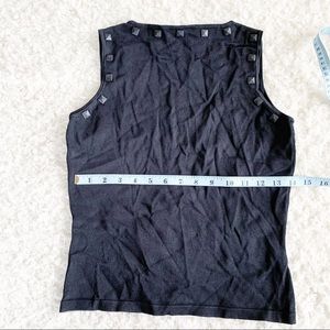 Alberto Makali | Tops | Alberto Makali Black Studded Ribbed Tank | Poshmark